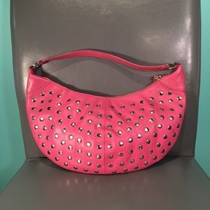 BCBGirls | Bags | Bcbgirls Pink Stud Handbag | Poshmark
